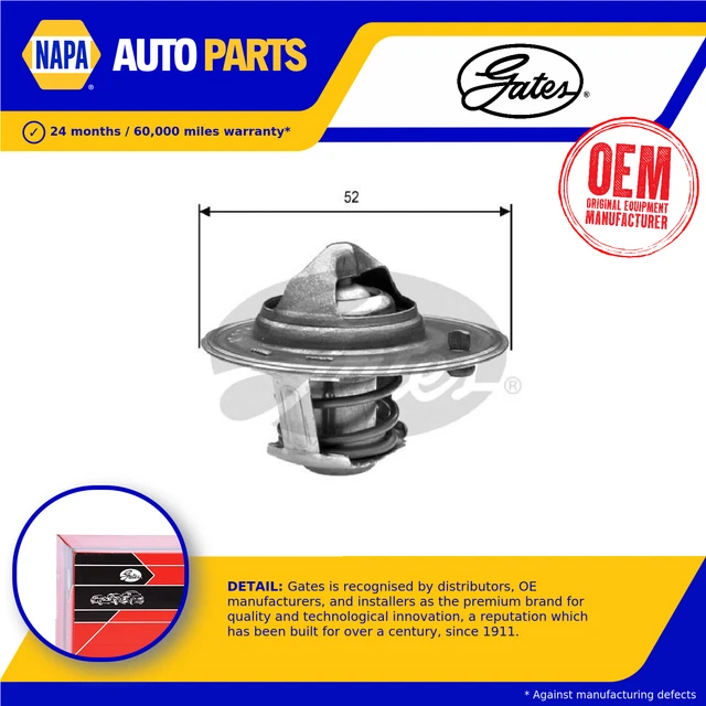 COOLANT THERMOSTAT FITS MAZDA 121 Mk2, Mk3 1.25 1.3 90 to 02 B3C9 Gates ...