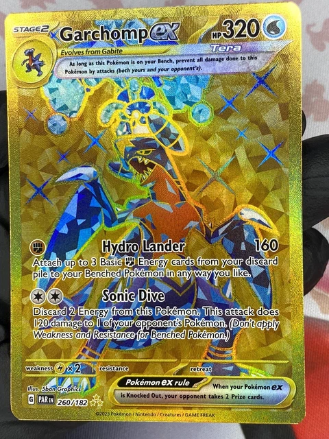 GARCHOMP EX 260/182 English Pokémon TCG Paradox Rift Secret Rare Full ...