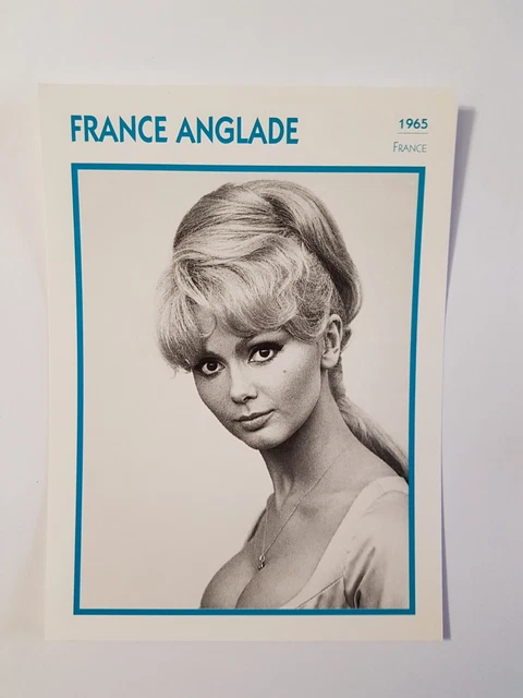 FRANCE ANGLADE - Carte Fiche Cinema Portrait De Stars EUR 2,50 ...