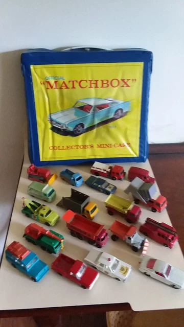 VINTAGE LESNEY MOKO Matchbox Lot Of 18 Vehicles With 1967 Case $25.00 ...