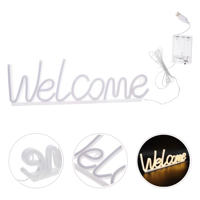 WELCOME NEON SIGN Led Neon Lamp Party Lamp Atmosphere Light for Club ...