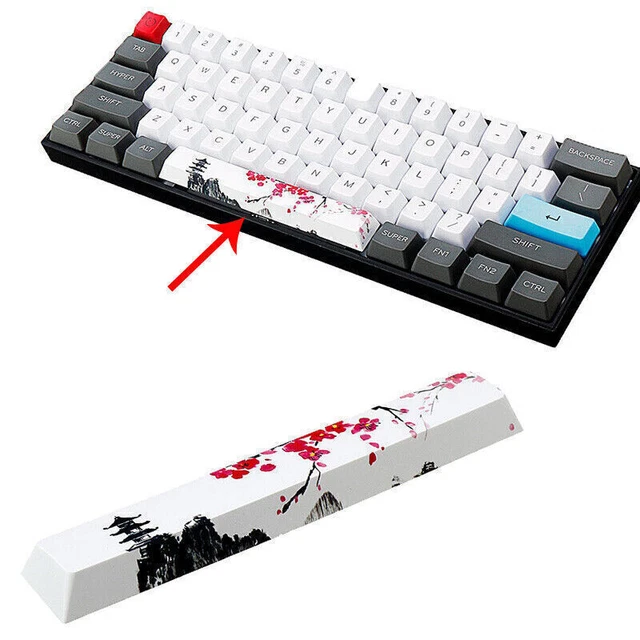 FIVE-SIDED 6.25U KEYCAP PBT Space Bar Key Cap DIY Parts for Mechanical ...