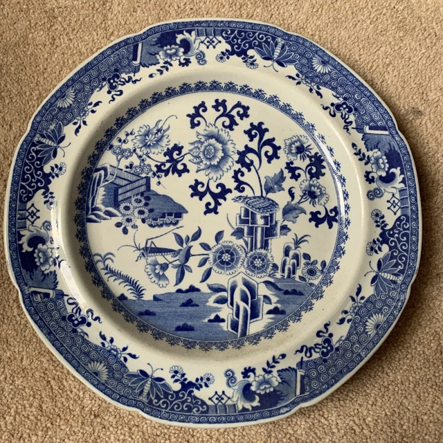 ANTIQUE SPODE BLUE and white ‘grasshopper’ Pattern Marked 1815-1830 £55 ...