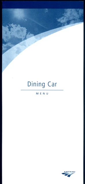 AMTRAK RAILROAD DINING Car Menu for all trains c 1980 £9.61 - PicClick UK