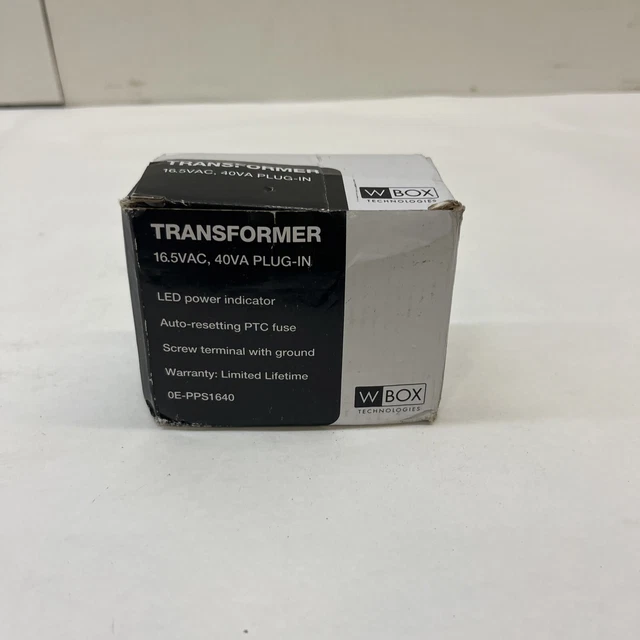 W BOX 0E PPS1640 Plug In Transformer 16 5 VAC 40VA FREE SHIPPING 15 29 W BOX 0E PPS1640 Plug In Transformer 16 5 VAC 40VA FREE SHIPPING 15 29