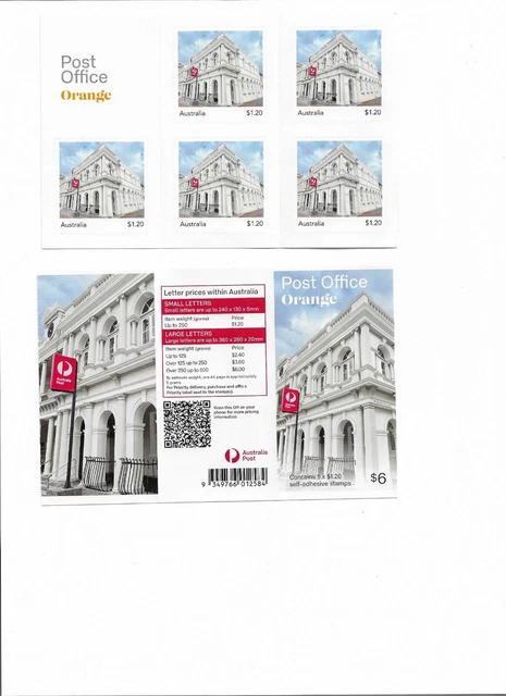 POST OFFICE ORANGE NSW Stamp Booklet Rarely Seen 5 X $1.20 Special ...