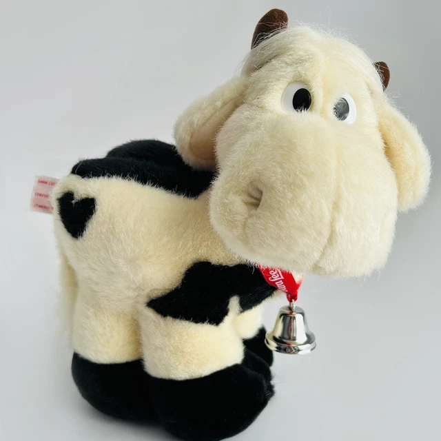 VINTAGE SARA LEE Cow Plush With Bell Soft Toy Teddy Bear Farm Animal ...