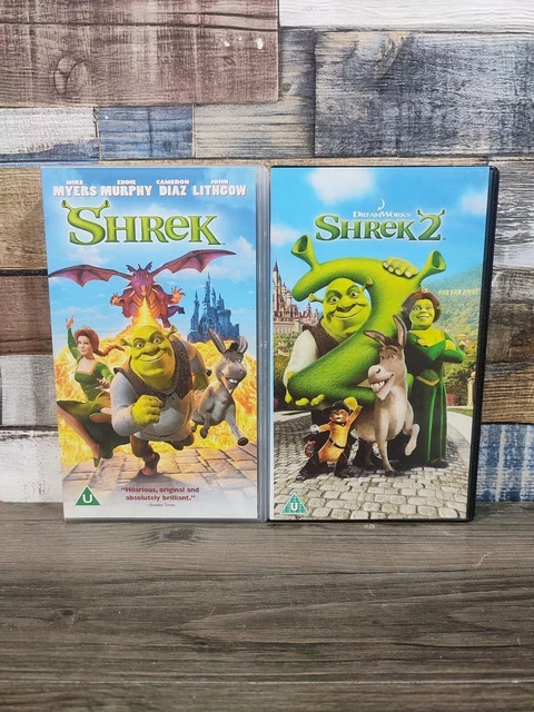 DREAMWORKS SHREK & Shrek 2 On VHS Cassette Tape EUR 12,64 - PicClick IT