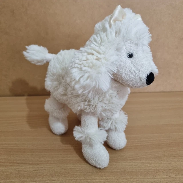 JELLYCAT BASHFUL WHITE Poodle Dog Small Beanie Plush Soft Toy Retired 7 ...