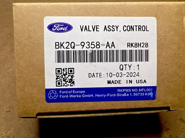 GENUINE FORD RANGER Fuel Pressure Regulator Valve 2.2 3.2 Tdci Bk2Q ...