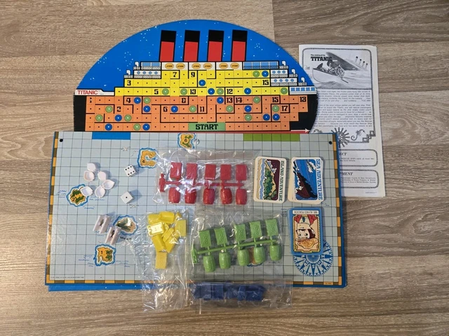 VINTAGE 1976 THE Sinking of the Titanic Ship Board Game Ideal Toys ...