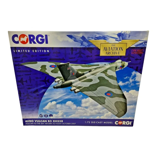 CORGI 1/72 SCALE Avro Vulcan B2 XH558 Aviation Archive AA27201 ...