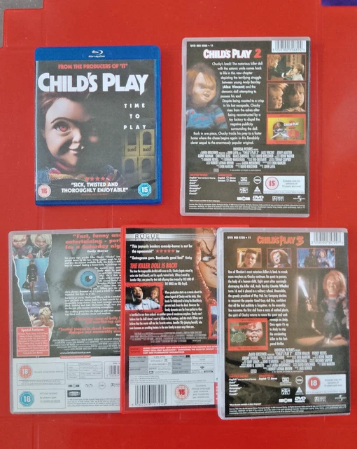 CHUCKY COLLECTION OF Child's Play Blu Ray 2 3 Cult Seed Bride Of DVD ...