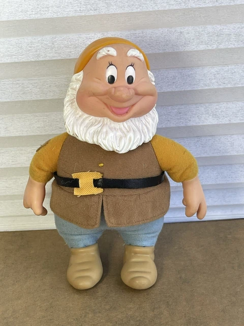 DISNEY SNOW WHITE Seven Dwarfs Happy dwarf plush figure-6”Applause £11. ...