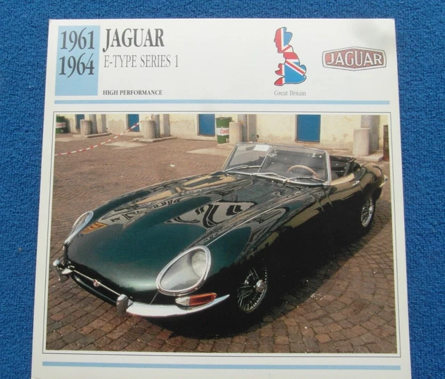 JAGUAR E-TYPE SERIES 1 Edito Service Car Card c1992/3 £1.50 - PicClick UK