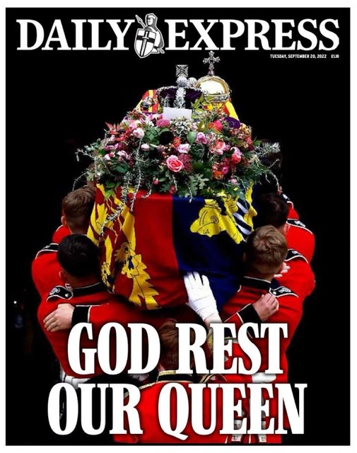 DAILY EXPRESS UK NEWSPAPER QUEEN ELIZABETH II FUNERAL 1926-2022 - SEPT ...