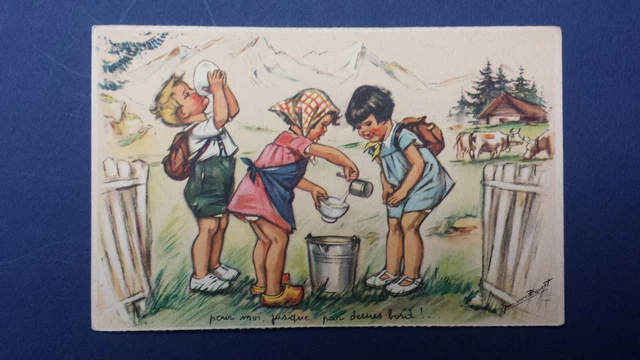 GERMAINE BOURET CARTE Serie 1938 Colonies Vacances EUR 5,00 - PicClick FR