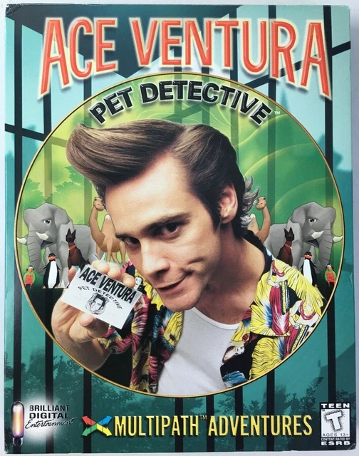ACE VENTURA PET Detective Multipath Adventures 1998 PC CD-Rom Big Box ...