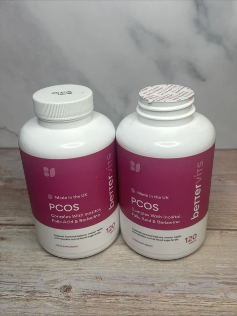X2 BETTERVITS PCOS Complex Inositol Folic Acid 120 Caps Exp 09/27 ...