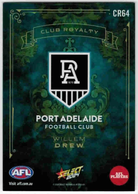 2024 SELECT AFL Footy Stars - WILLEM DREW - Club Royalty ⭐#80/99⭐ PORT ...
