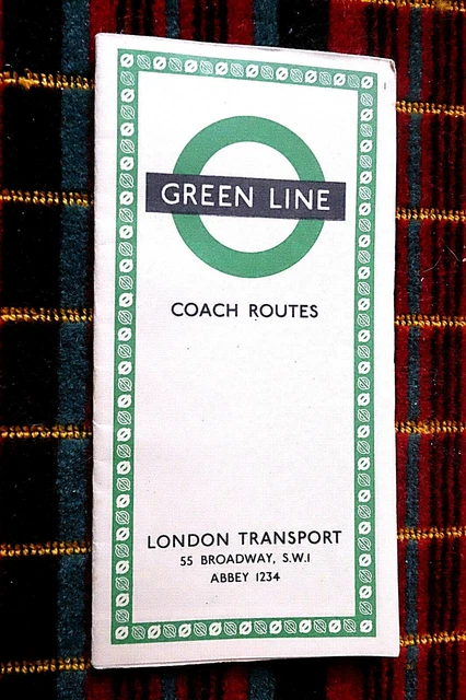 LONDON TRANSPORT GREEN Line Coaches Bus Map 1959 359/604S/100M £7.99 ...