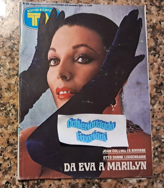 TV SORRISI E CANZONI N.43 1985-Joan Collins-Montesano-Alfredo Papa ...