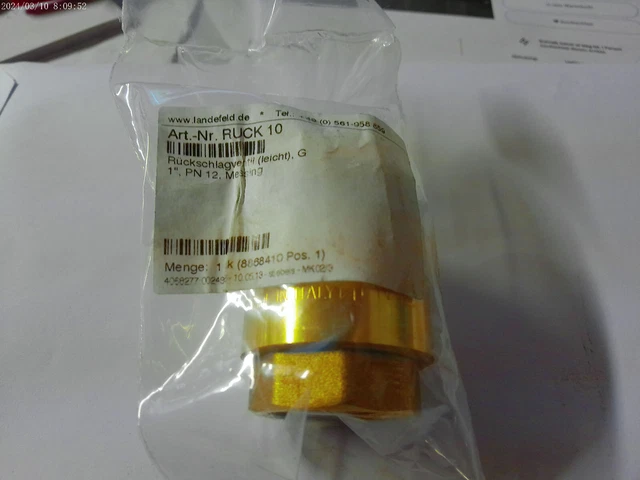 RÜCKSCHLAGVENTIL RÜCKSCHLAG VENTIL Messing 1" Rückschlagklappe NEU EUR 15,30 - PicClick DE