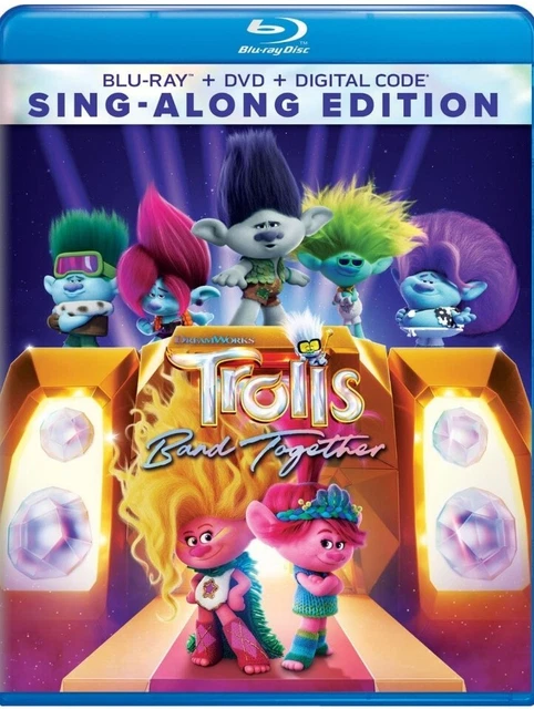 TROLLS BAND TOGETHER (Blu-ray + DVD, 2023) avec couvercle - Pas de ...