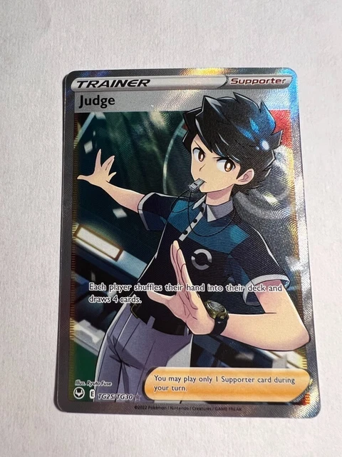 POKEMON SWSH SILVER Tempest - Judge - Ultra Rare Full Art Holo - TG25 ...