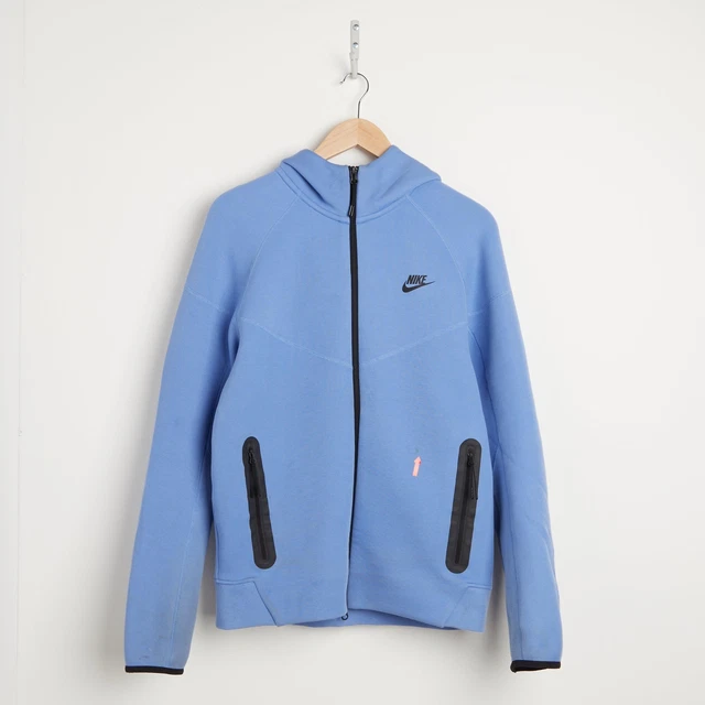 NIKE TECH FLEECE Full Zip Hoodie Men's Blue SIZE M £35.00 - PicClick UK