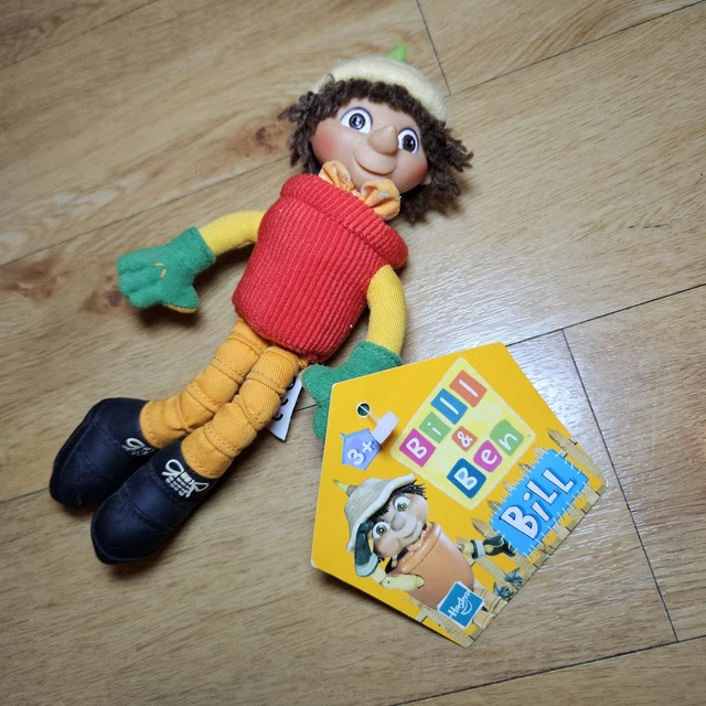 BILL AND BEN ‘Bill’ Flower Pot Men Plush Toy 8” & Tag CBeebies Hasbro ...