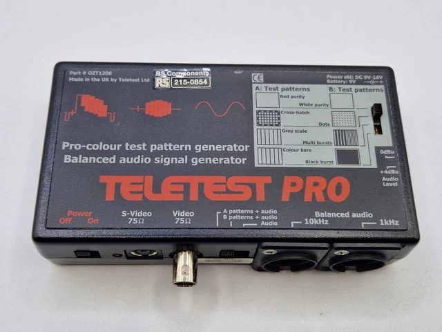 TELETEST PRO VIDEO Pattern & Audio Test Tone Generator 0343 £49.99 ...