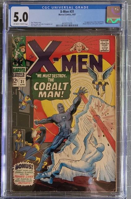 X-MEN 31 MARVEL Comics 1967 CGC Certified 5.0 Cobalt Man $79.00 - PicClick