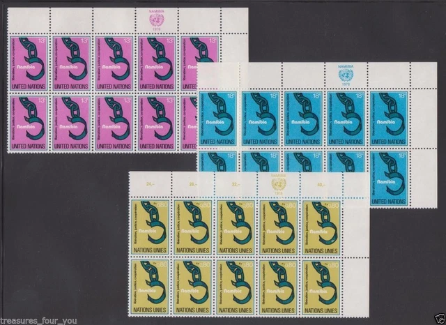 UNITED NATIONS UN 1978 Namibia Namibie Stamp Block of 10 stamp SC# 296 ...