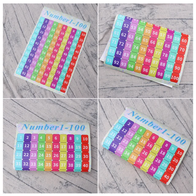 40 X60CM HUNDREDS Chart Poster Laminated Educational Counting Toys ...