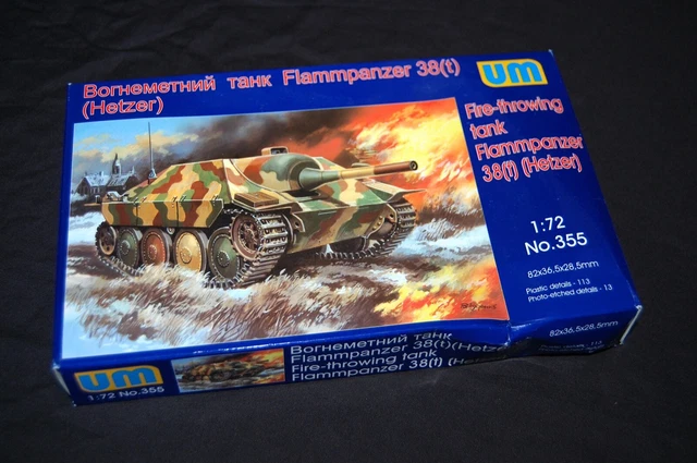 UM 1/72 SCALE Jagdpanzer 38(t) Hetzer Flammpanzer Tank Model Kit £3.22 ...