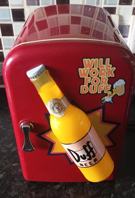 THE SIMPSONS MINI Fridge Refrigerator Man Cave Homer Duff Beer fully ...