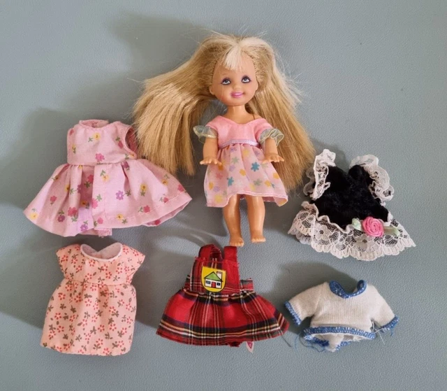 RARE MATTEL VINTAGE 90s Barbie Shelly Kelly Doll + Outfits Dress Bundle ...