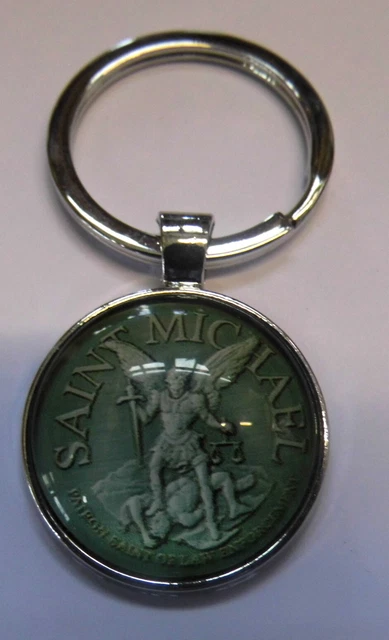 SCHLÜSSELANHÄNGER SANKT ST. Michael Keychain Heiliger Erzengel x EUR 4 ...