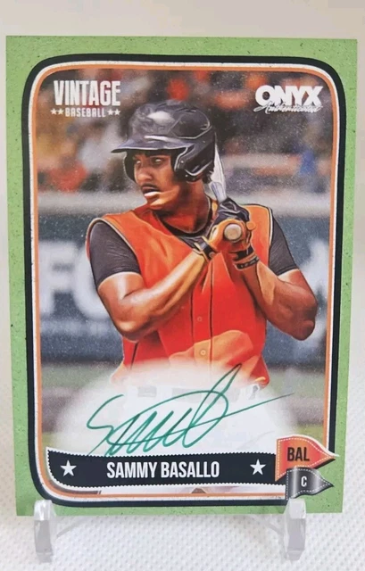 2024 SAMUEL &SAMMY& BASALLO Onyx Vintage Rookie On Card Green Ink Auto ...