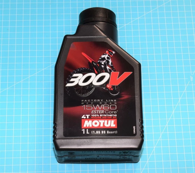1 LITRE HUILE moteur moto cross 4T Motul 300V OFF ROAD Factory line 15W60 neuf EUR 14,00 ...