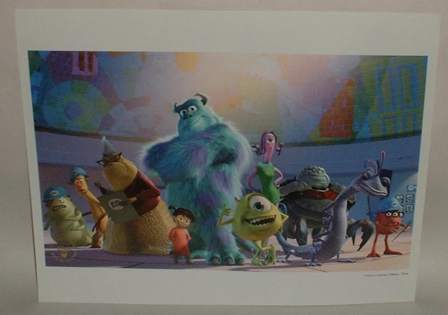 2003 WALT DISNEY Pixar MONSTERS INC litho print The Disney Store ...