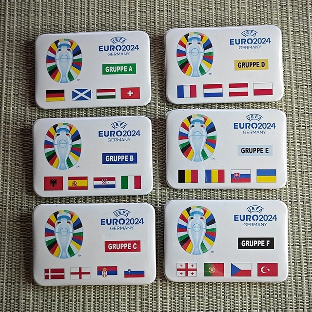 EURO 2024 / Football Em Groups / Germany / Rectangle / Button Set ...