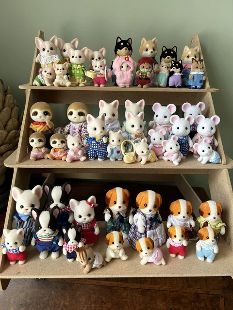 SYLVANIAN FAMILIES BUNDLE Calico Critters Sloth Shiba Bulldog Cat Dog ...