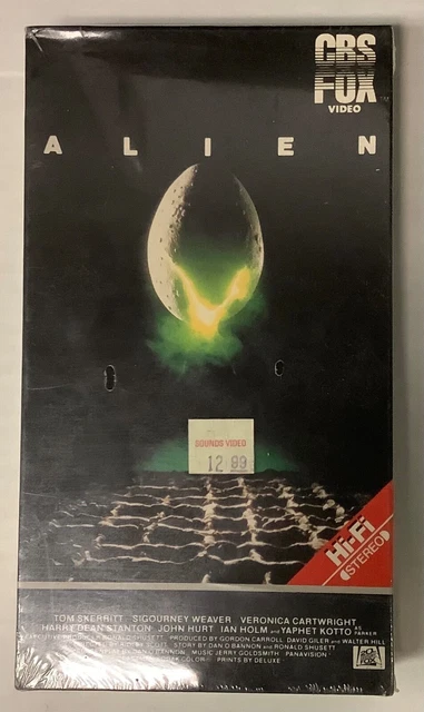 SEALED ALIEN VHS 1984 CBS/Fox Aliens Horror Sci-fi Ridley Scott John ...