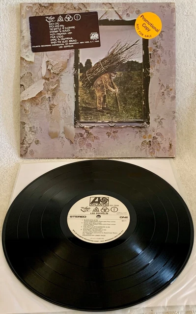LED ZEPPELIN &IV& Ultra-Rare 1971 Original Us Wlp Promo Lp Avec ...