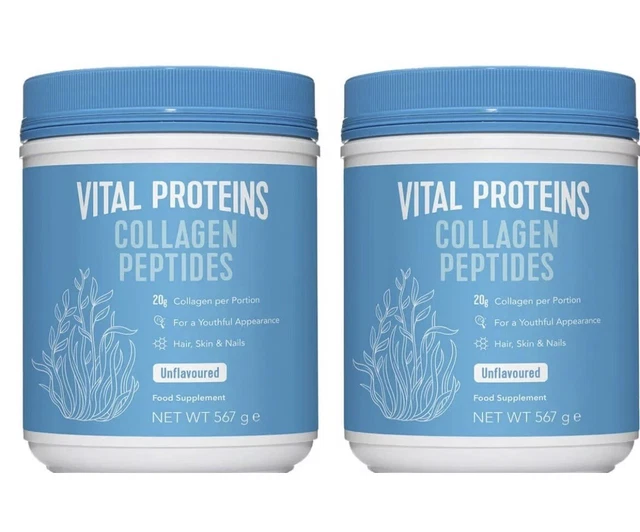 VITAL PROTEINS COLLAGEN Peptides Powder X2 - 567g Bundle EXP: 02/2027. £55.00 - PicClick UK