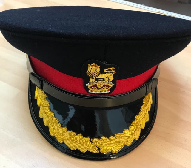 BRITISH ARMY STAFF Officers No1 Service Dress Cap, Military Hat, Gold ...