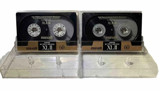 2X MAXELL XL II 60, Position IEC TYPE II, HIGH (CrO2), Tape, Cassette ...