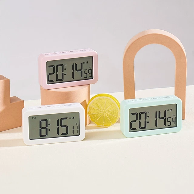 RÉVEIL NUMÉRIQUE DEL de bureau avec écran facile à lire snooze et calendrier EUR 12,93 - PicClick IT